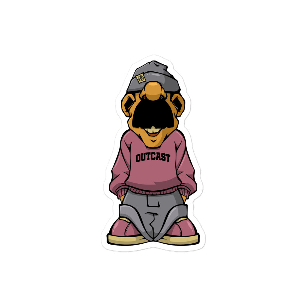 Outcast Graffiti Character Sticker | B.Different Clothing