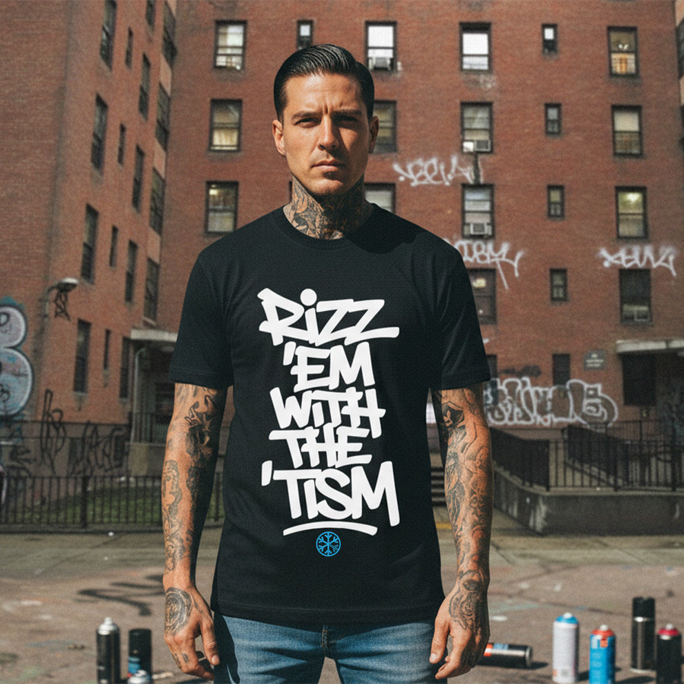 Rizz 'Em With The 'Tism Graffiti Tee | B.Different Clothing